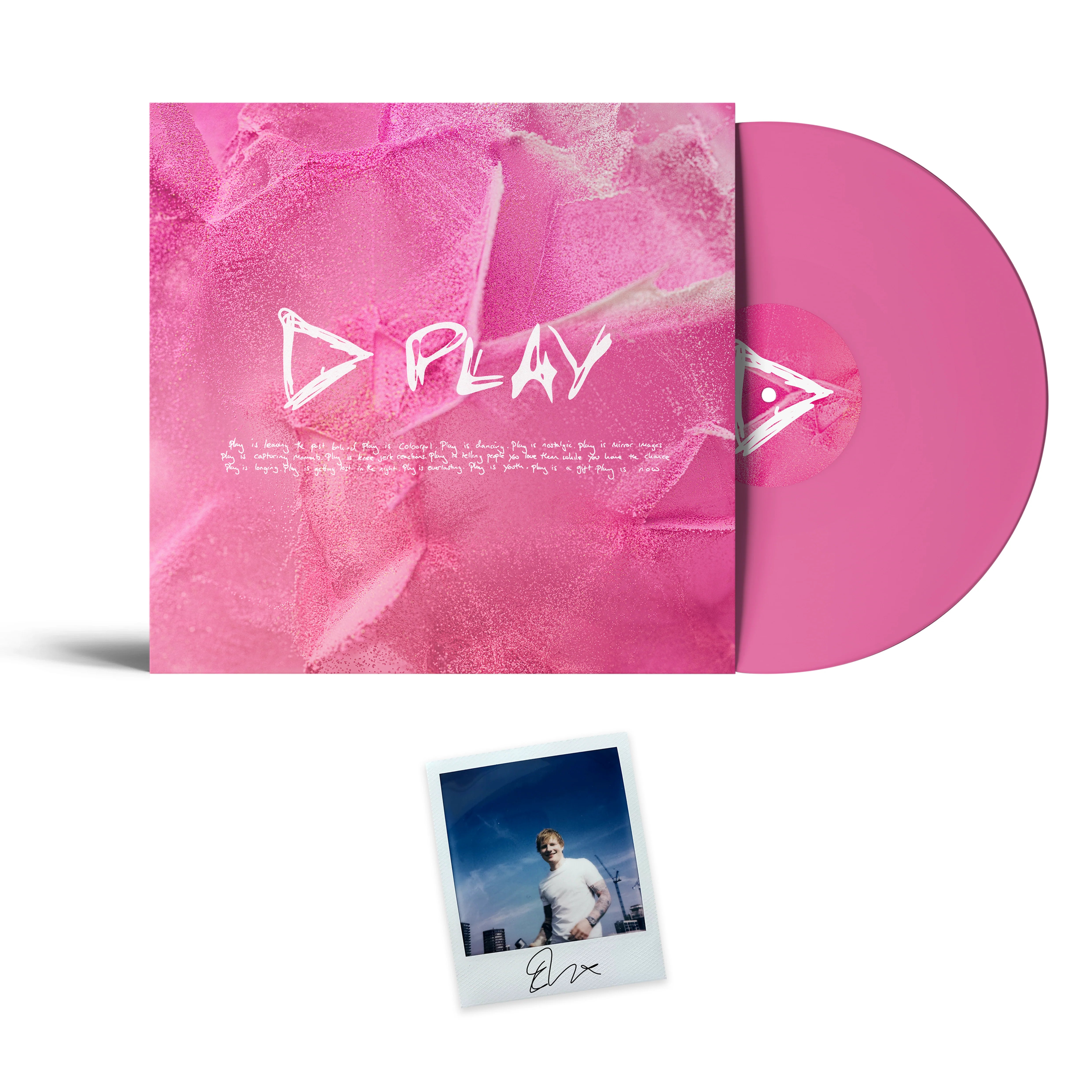 Ed Sheeran – Play Pink Vinyl Signed LP – Colorful Vinyl